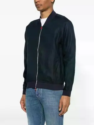 Kiton Zip Bomber Jacket - Blue
