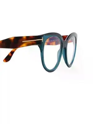 TOM FORD Round Frame Glasses - Blue