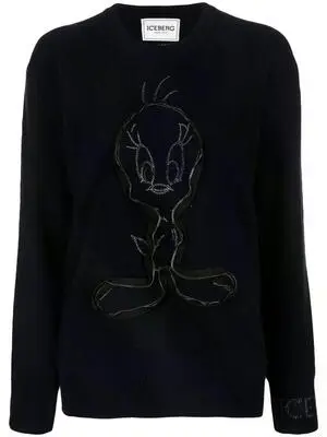 Iceberg X Looney Tunes Virgin-wool Jumper - Blue