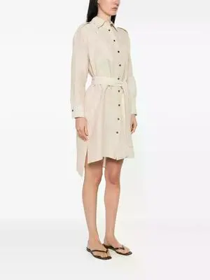 Kiton Striped Belted Shirt Dress