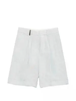 Peserico Tailored Cuffed Shorts - Blue