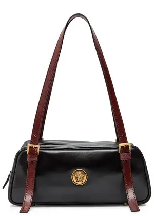 Versace Small Leather Shoulder Bag - Black