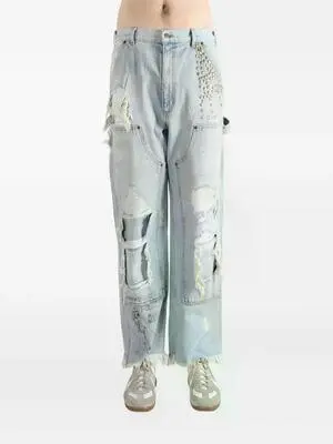 PALY Studded Ripped Trousers
