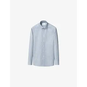Eton Signature Twill Motif Slim-fit Cotton Shirt - Light Blue