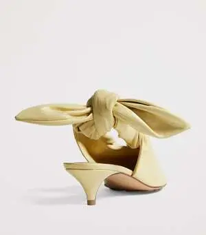 Bottega Veneta Leather Slingback Pumps - Yellow