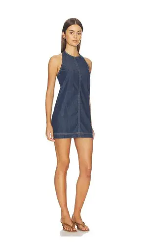 Good American Denim Halterneck Shift Dress
