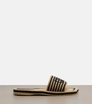 Chloé Logo Slides - Black