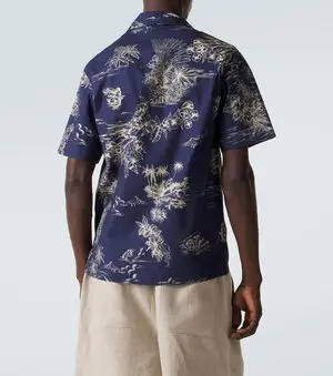 Moncler Floral Cotton Poplin Bowling Shirt