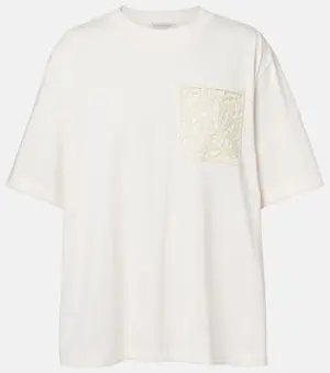 Moncler Embroidered Cotton Jersey T-shirt - White