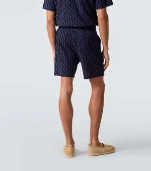 Frescobol Carioca Augusto Cotton-blend Terry Shorts - Blue
