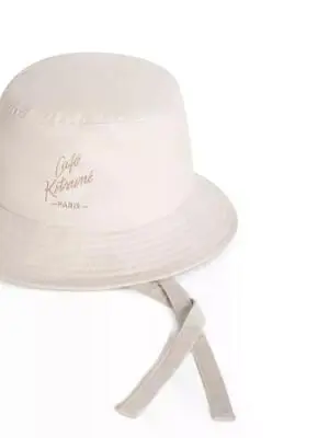 CAFÉ KITSUNÉ Logo Bucket Hat - Neutrals