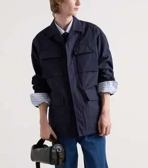 Prada Cotton Safari Jacket - Blue