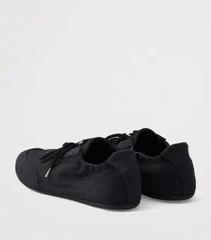Prada Canvas Collapse Sneakers - Black