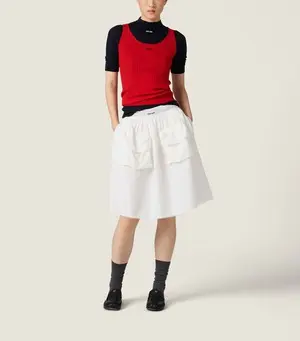 Miu Miu Wool Ribbed High Neck Sweater