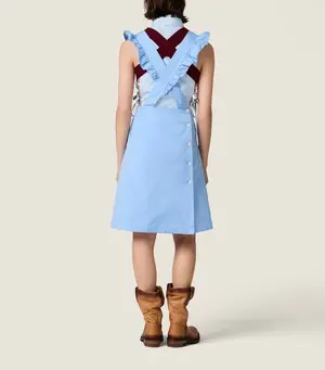 Miu Miu Cotton Apron Mini Dress