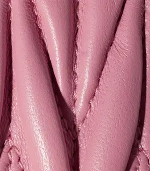 Miu Miu Leather Matelassé Card Holder - Pink