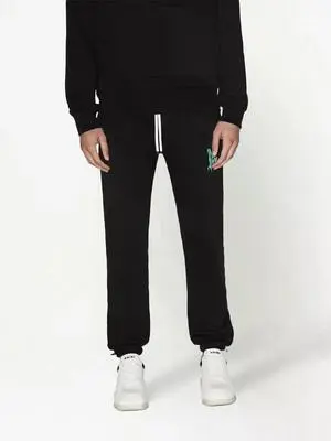 Amiri Logo-motif Organic Cotton Track Pants - Black