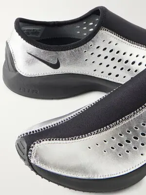 Nike Superfly Suede And Perforated Metallic Leather Slip-on Sneakers - Silver