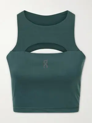 On Performance Training Cropped Running Top - Green