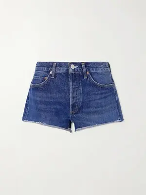 AGOLDE Parker Frayed Denim Shorts