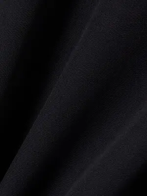 LANVIN Layered Wool-twill And Ruffled Silk-chiffon Slim-leg Trousers