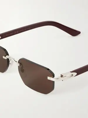Cartier Signature C Rimless Rectangular-frame Sunglasses