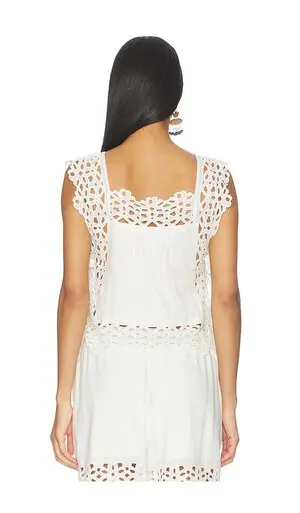 Sea Leila Eyelet Sleeveless Top