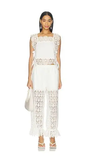 Sea Leila Eyelet Sleeveless Top