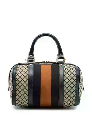 Gucci Gucci Diamante Canvas Web Joy Boston Bag Satchel Black