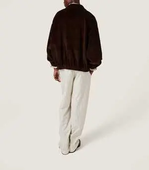 Miu Miu Corduroy Logo Blouson Jacket