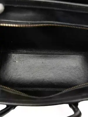 Celine Tricolor Felt Luggage Tote Satchel - Blue