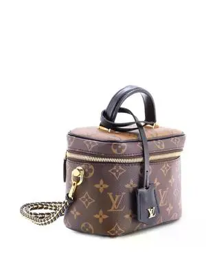 LOUIS VUITTON Vanity Handbag Reverse Monogram Canvas Pm Satchel - Brown