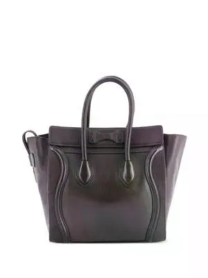 Celine Luggage Bag Smooth Leather Micro Tote Bag