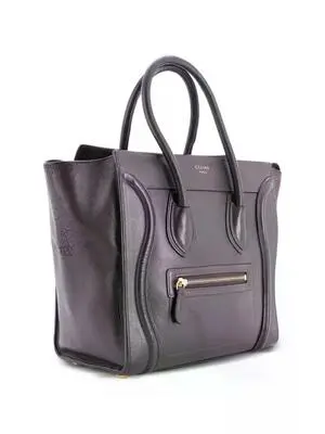 Celine Luggage Bag Smooth Leather Micro Tote Bag