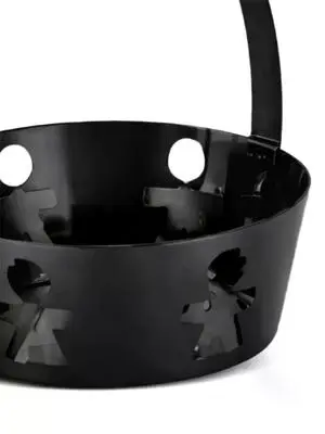 ALESSI Round Handle Basket - Black