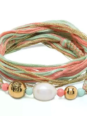 AURÉLIE BIDERMANN Tone And Multicolour Beaded Bracelet