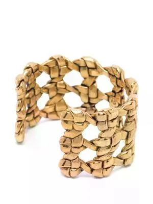 AURÉLIE BIDERMANN Maddock Woven -tone Cuff Bracelet - Gold