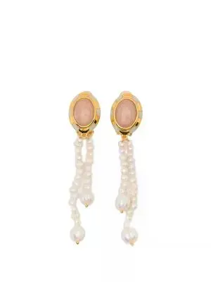 AURÉLIE BIDERMANN Mirasol Pearl Clip-on Earrings - Gold