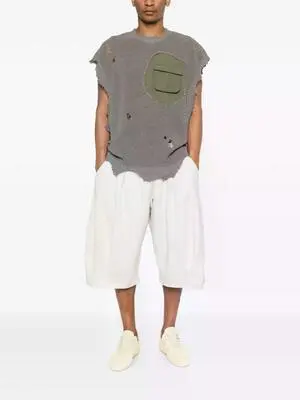 KHOKI Drawstring Pleated Relaxed Fit Shorts