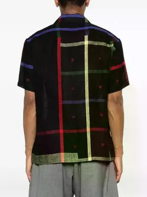 KHOKI Plaid Text Shirt