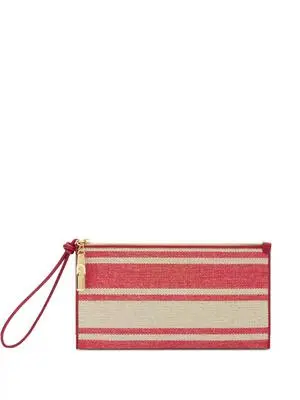 Furla Striped Envelope Clutch Bag - Red