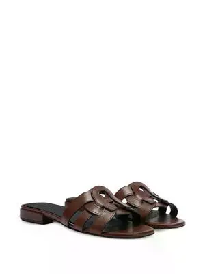 Furla Leather Sandals - Brown