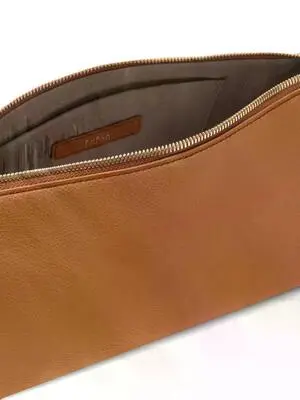 Furla Debby Zip Leather Shoulder Bag - Brown