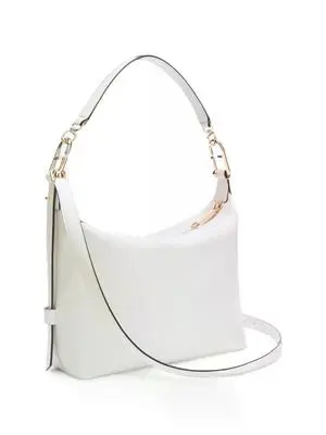 Furla Tonie Textured Leather Shoulder Bag - White