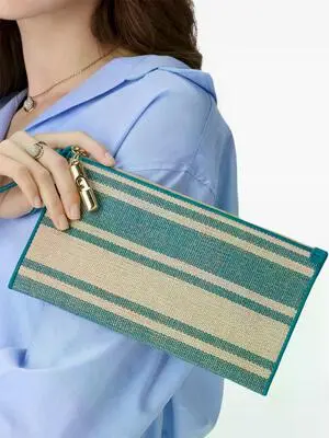 Furla Iride Striped Clutch Bag - Blue
