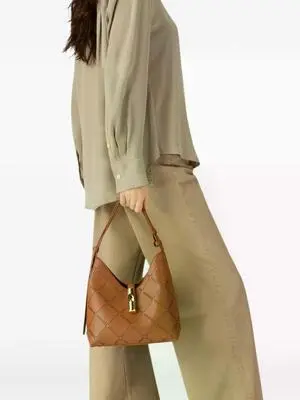 Furla Goccia Perforated Calfskin Hobo Bag