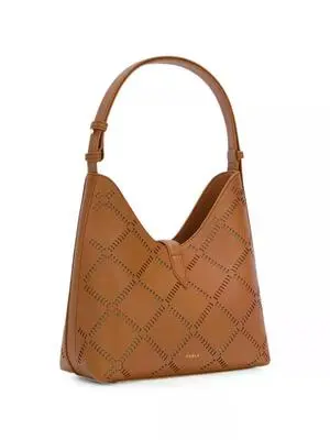 Furla Goccia Perforated Calfskin Hobo Bag