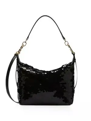 Furla Sequin Embellished Shoulder Bag - Black