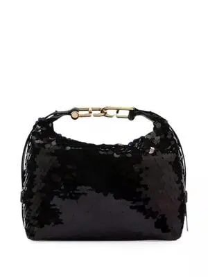 Furla Sequin Embellished Shoulder Bag - Black