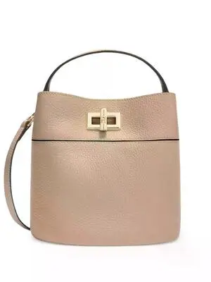Furla Amelia Leather Bucket Bag Neutrals
